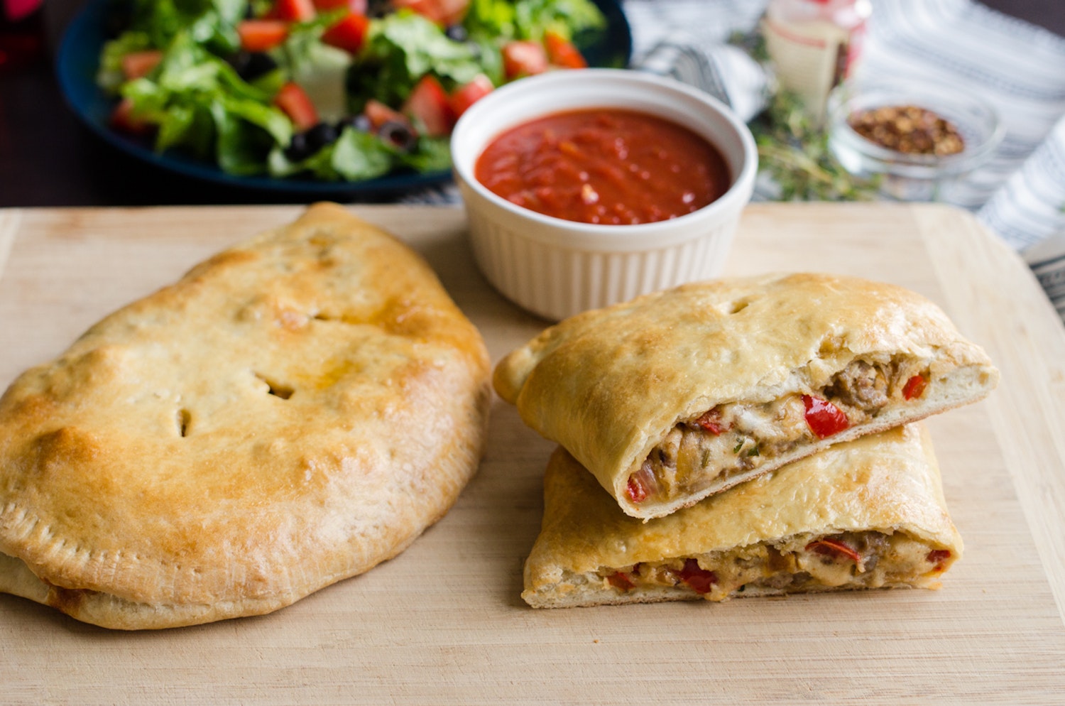 Sausage and Bell Pepper Calzone | Cook Smarts