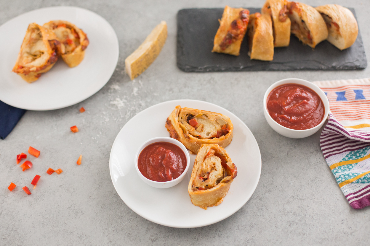 Vegetable Stromboli with Bell Peppers and Artichokes | Cook Smarts