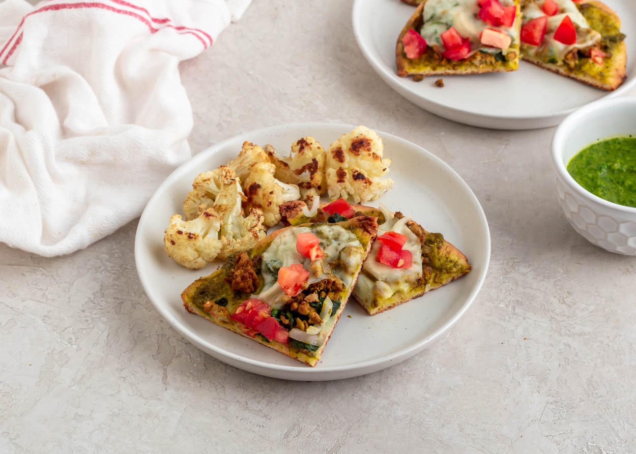 Indian Turkey Naan Pizza | Cook Smarts