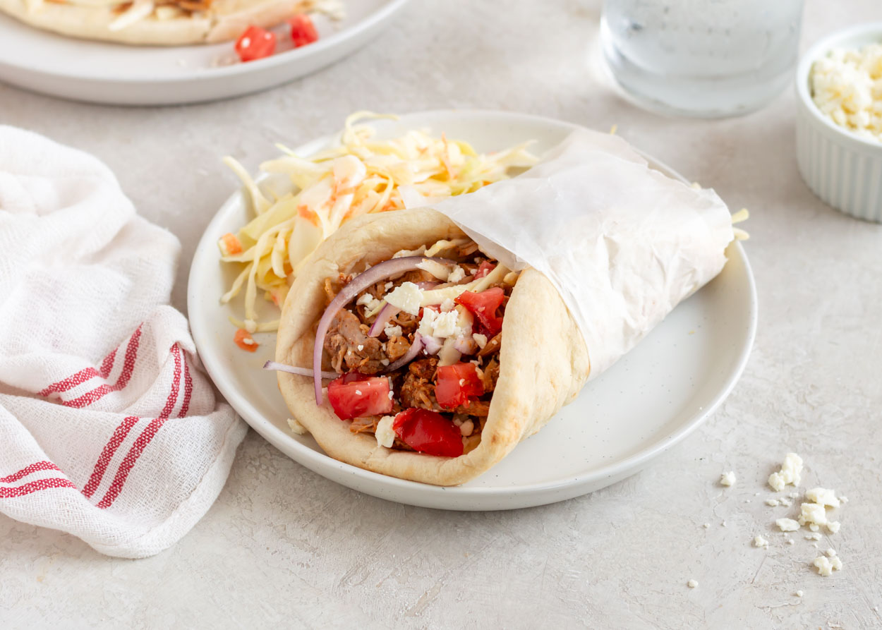 Slow Cooker (or not) Pulled Pork Gyros | Cook Smarts