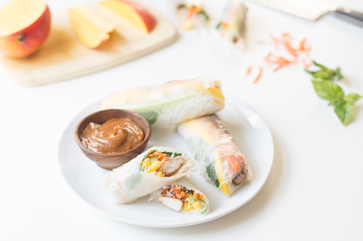 Chicken and Mango Summer Rolls | Cook Smarts